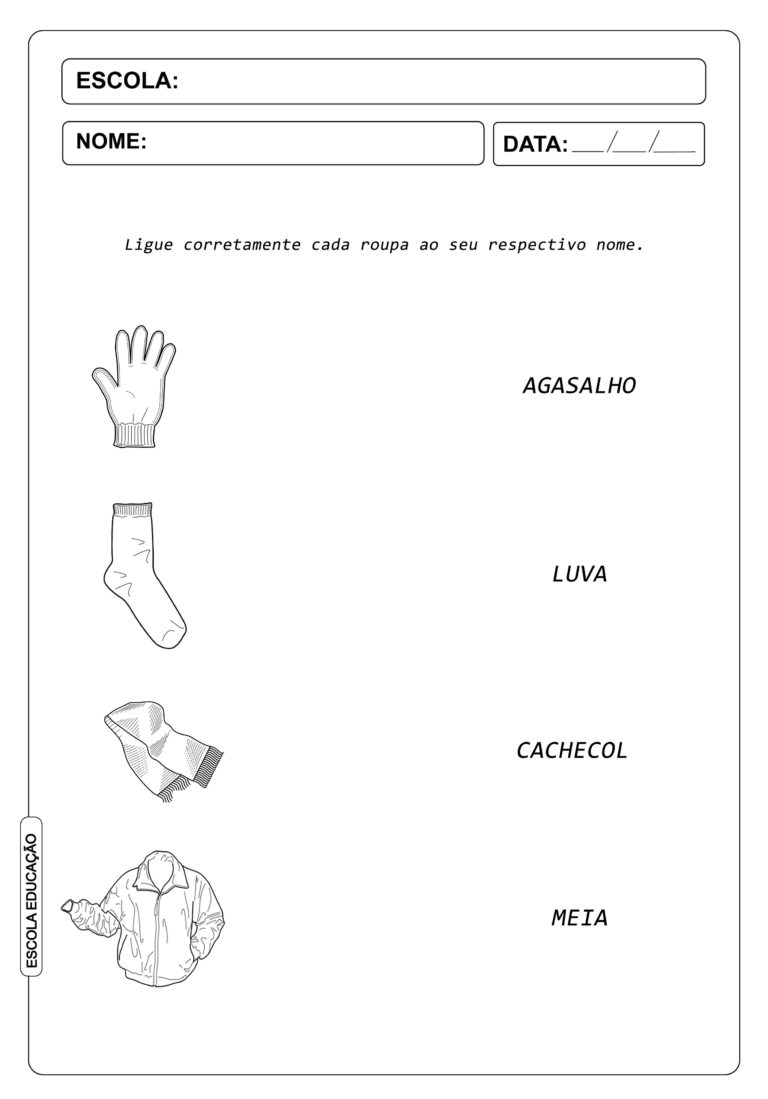 Atividades sobre o inverno - Para Imprimir - Escola Educação