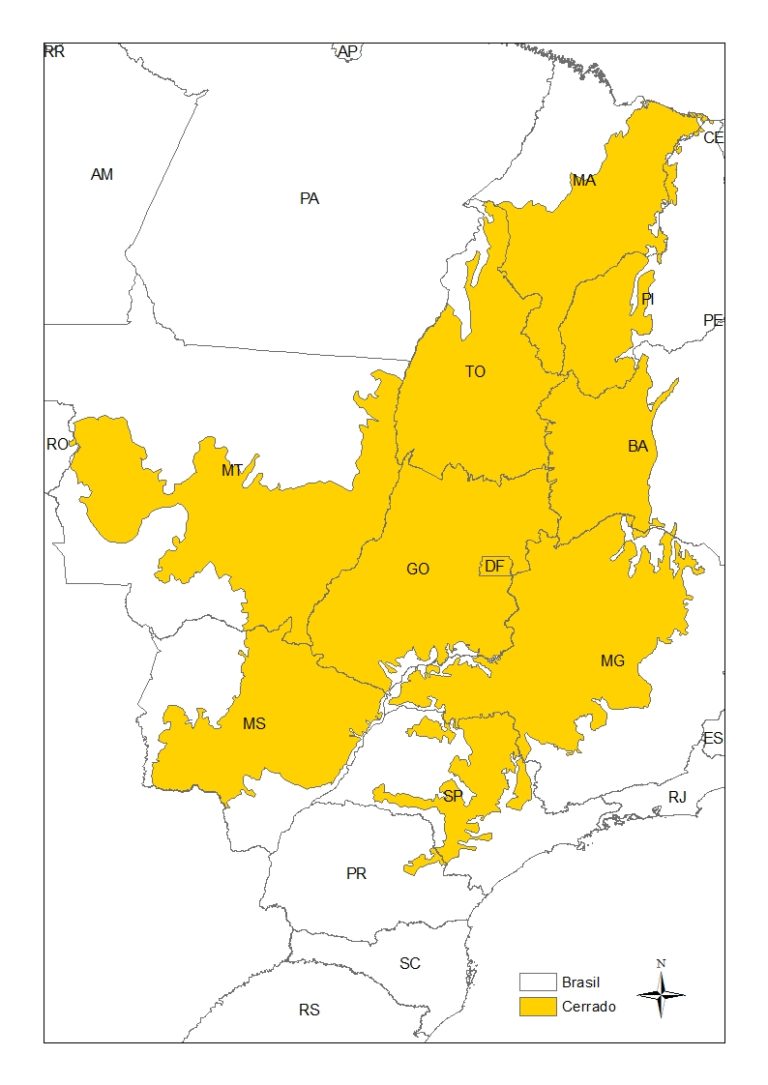 Clima do cerrado - temperatura, precipitação, ventos e radiação solar