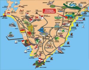 Mapa da Bahia - Todas as cidades, político, rodoviário, sul da Bahia