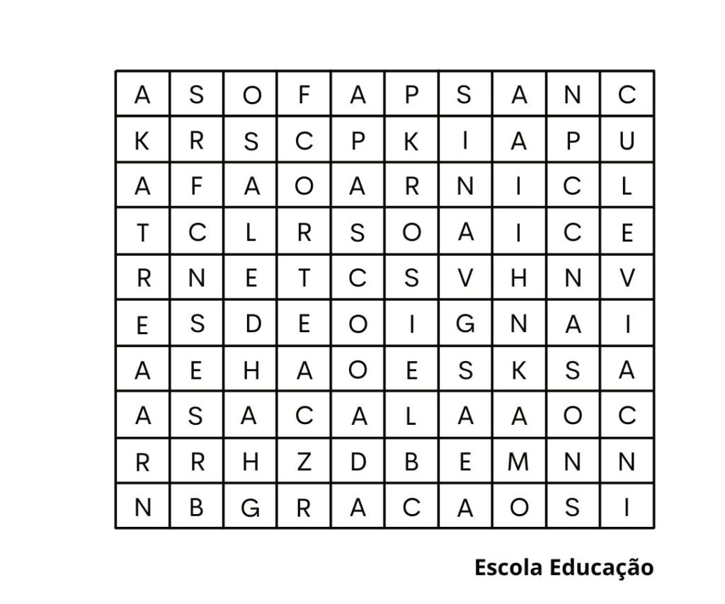 Desafio visual: encontre a palavra “CASA” no caça-palavras